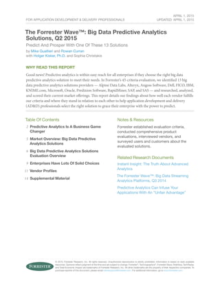 2015 Forrester Report | PDF
