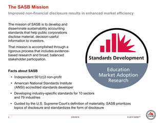 SASB 101 January, 2016 | PPTX
