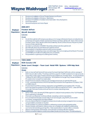 Wayne CV 2016 | DOCX | IT and Internet Support | Internet