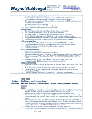 Wayne CV 2016 | DOCX | IT and Internet Support | Internet