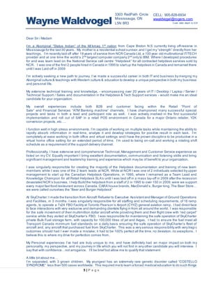 Wayne CV 2016 | DOCX | IT and Internet Support | Internet