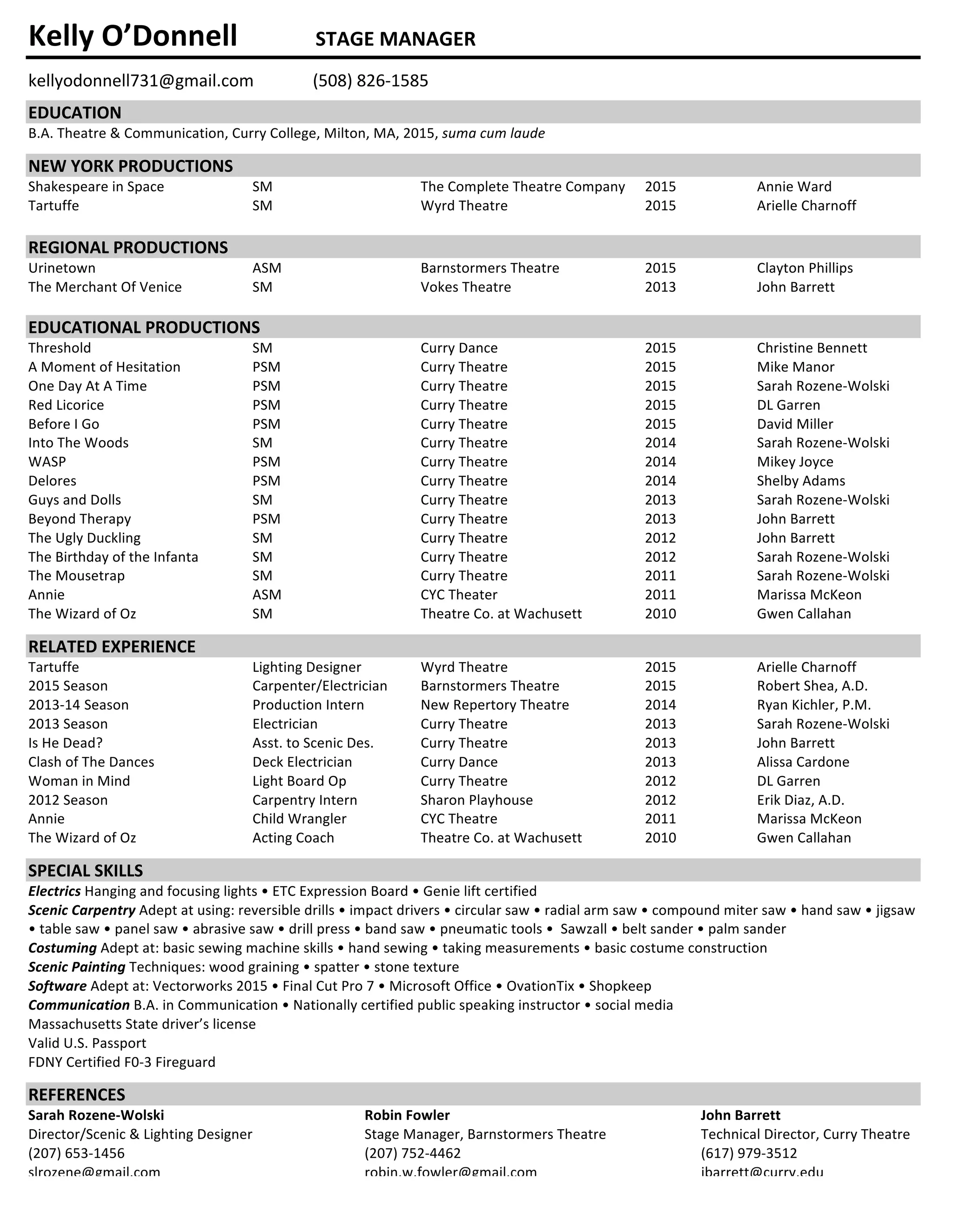 KellyO'DonnellSMResume | PDF