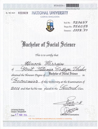 Bachelor certificate | PDF