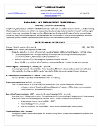 CV SCOTT OCONNOR 2016 | PDF