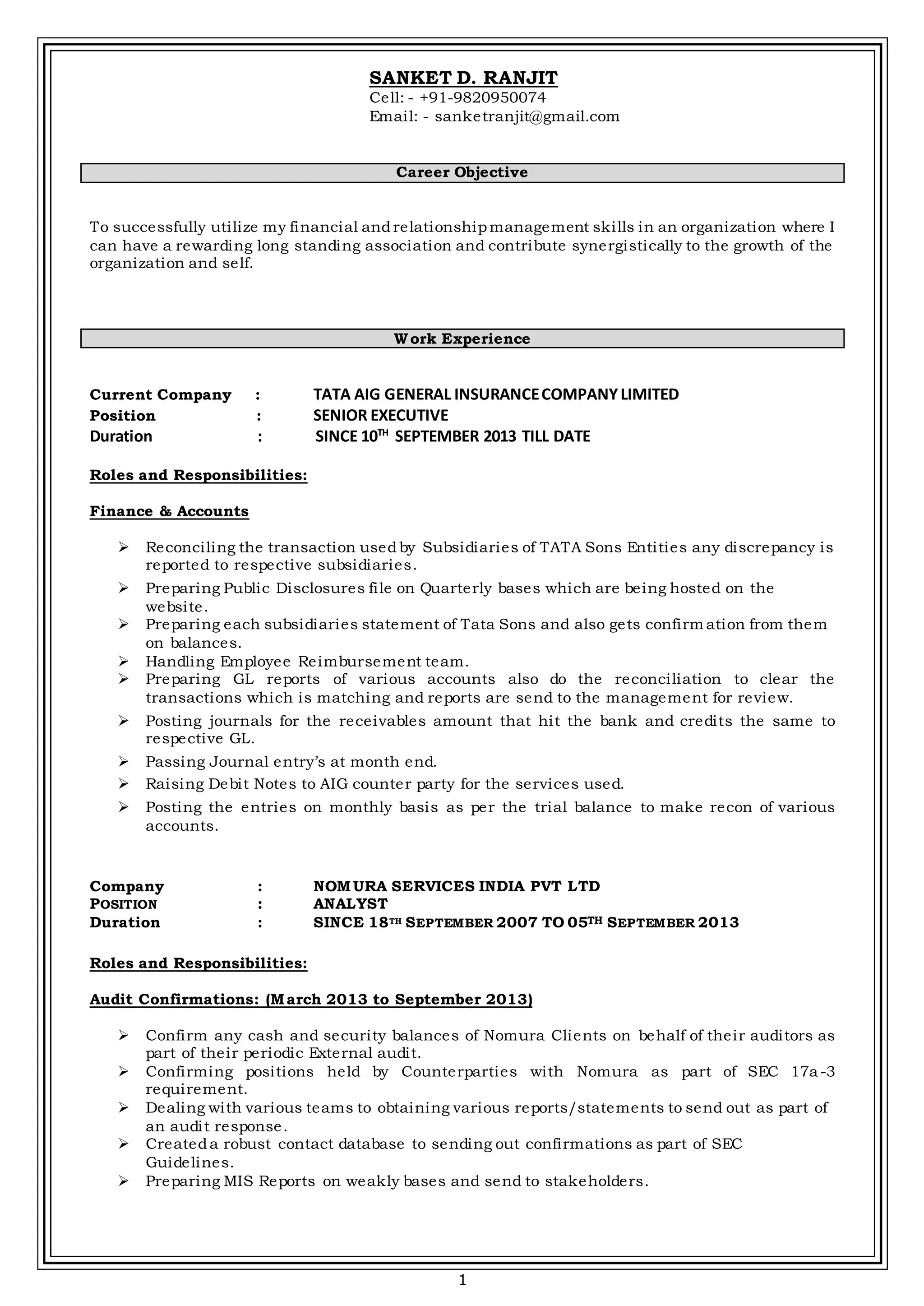 Resume_Sanket_Ranjit | DOCX