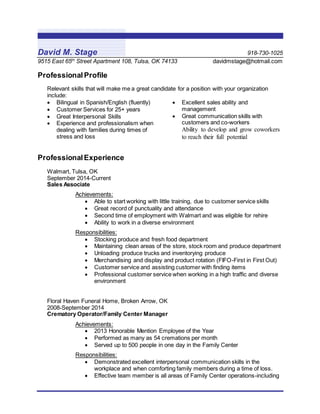 David's resume (1) | PDF