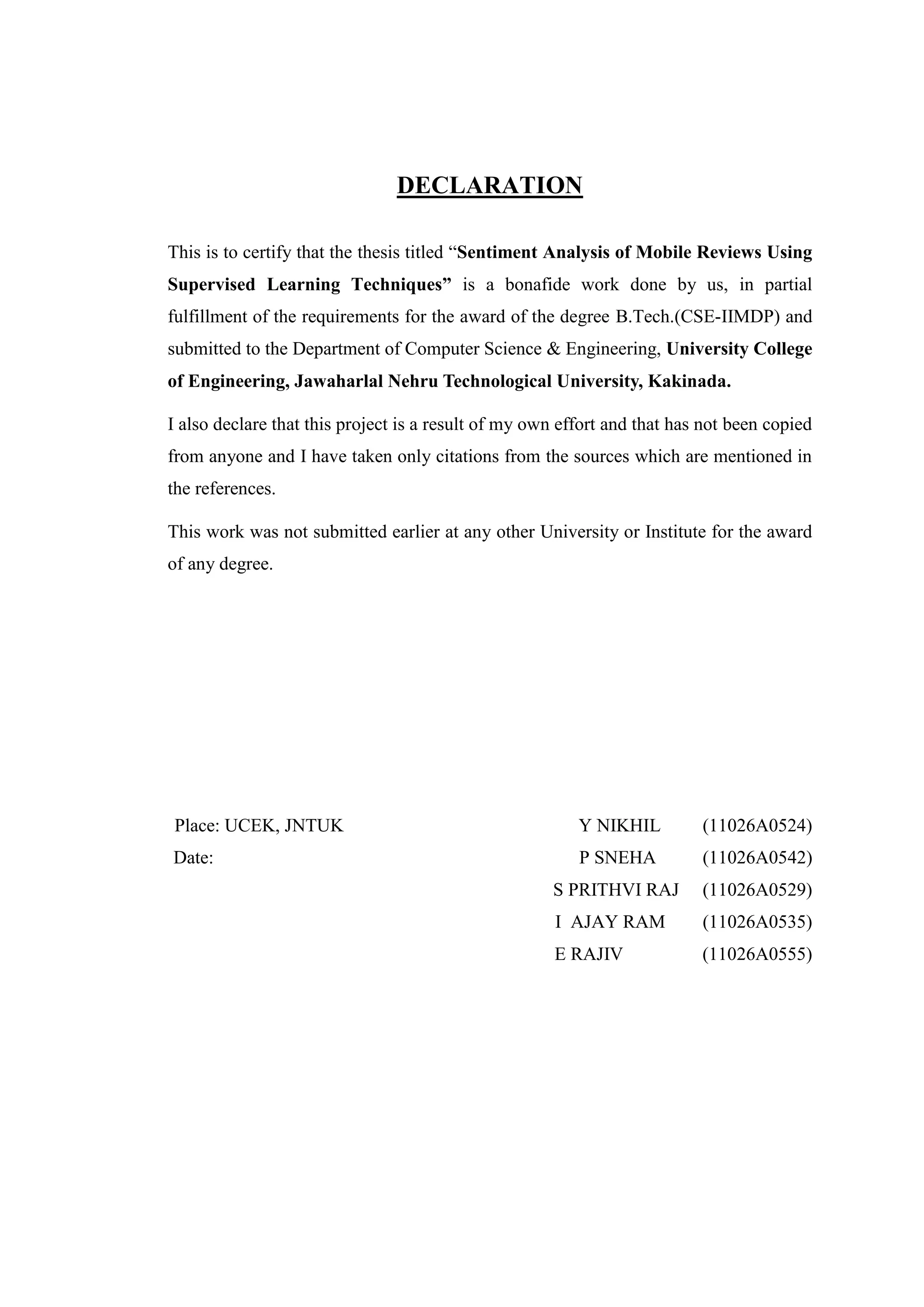 project sentiment analysis | PDF