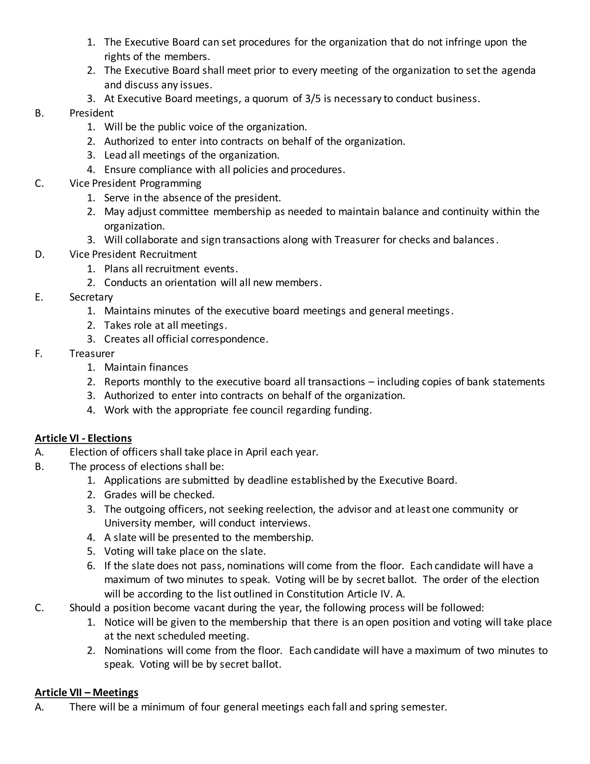 American Sign Language Panthers Constitution | DOCX | Elections | Politics