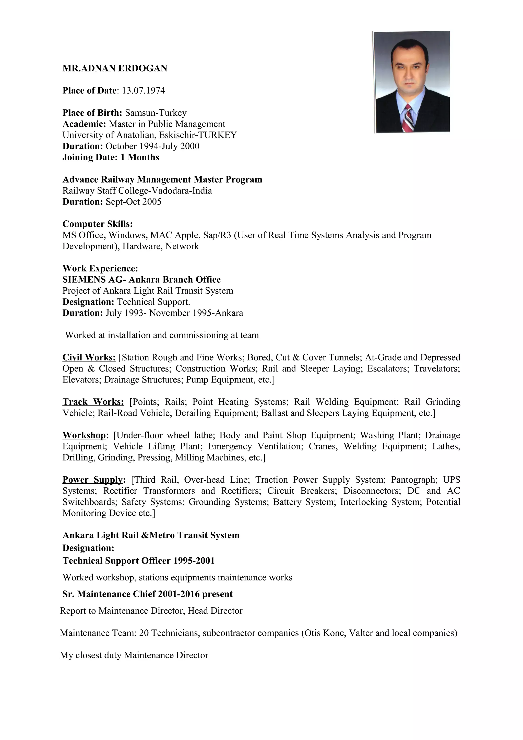 Adnan ERDOGAN CV | DOC