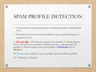 Presentation-Detecting Spammers on Social Networks | PPTX