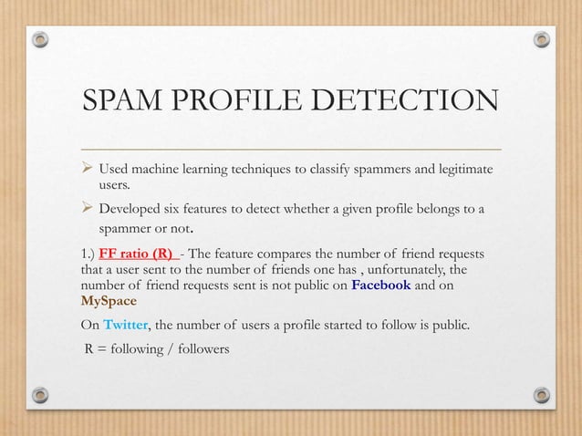 Presentation Detecting Spammers On Social Networks Pptx