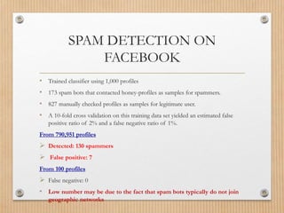 Presentation-Detecting Spammers on Social Networks | PPTX