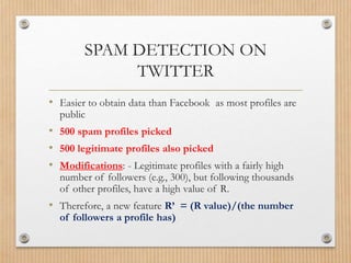 Presentation-Detecting Spammers on Social Networks | PPTX