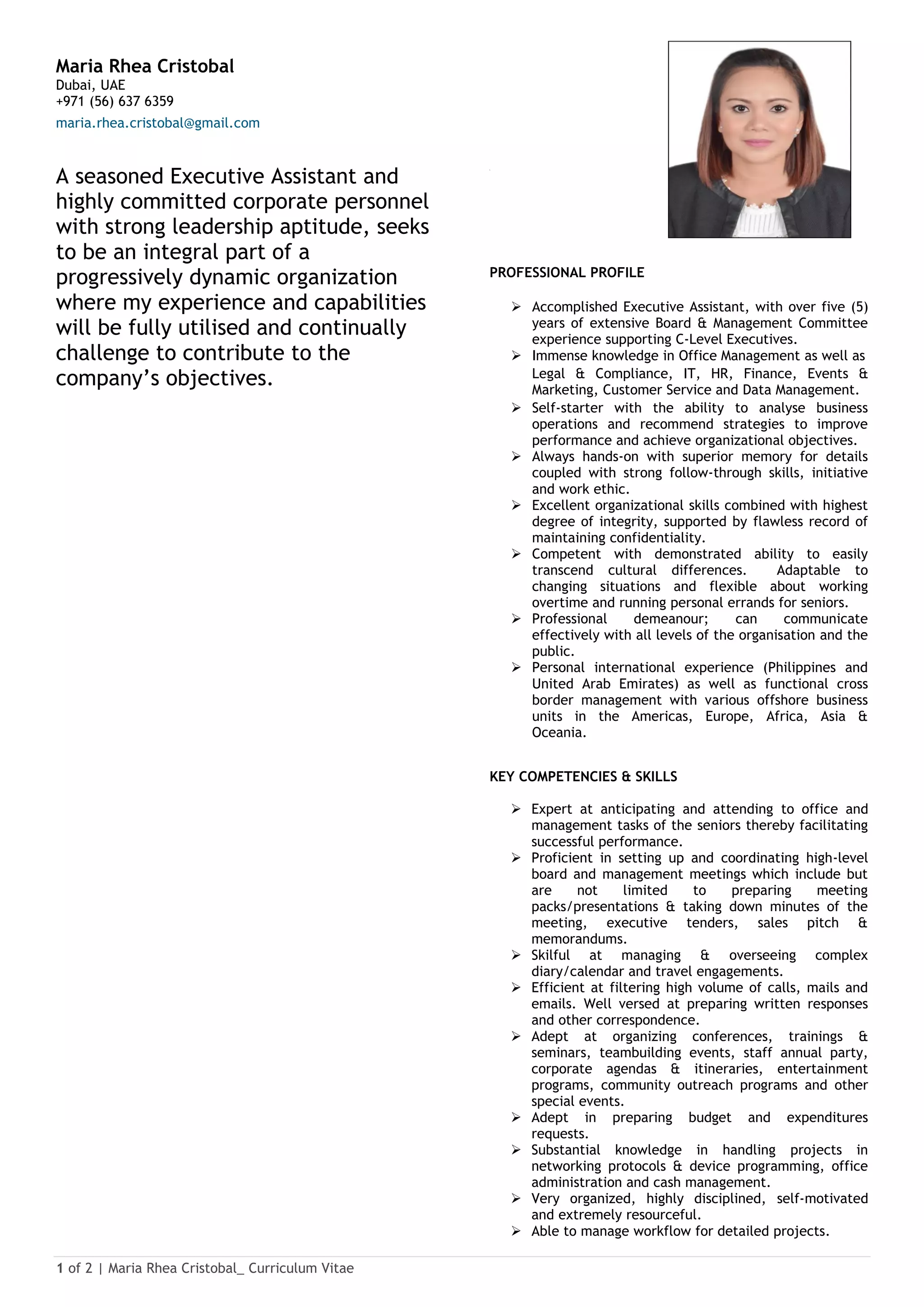 Maria Cristobal_resume | PDF