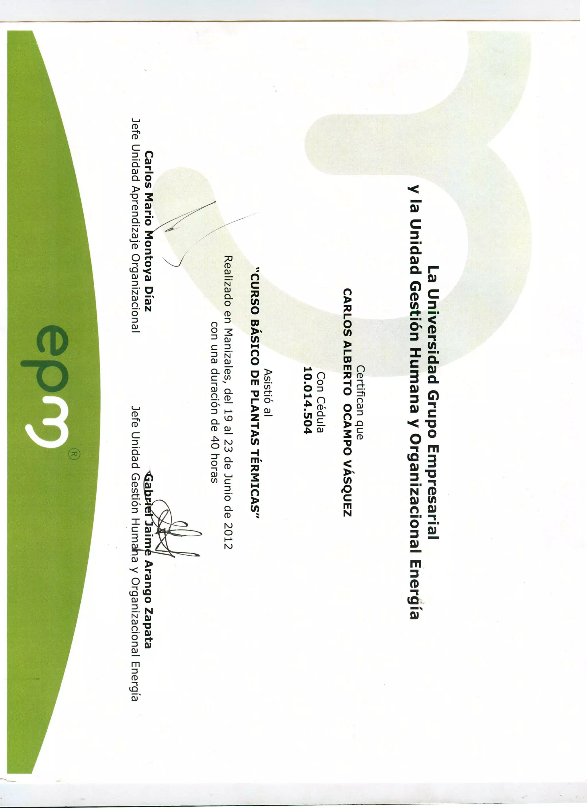 epm certificate | PDF