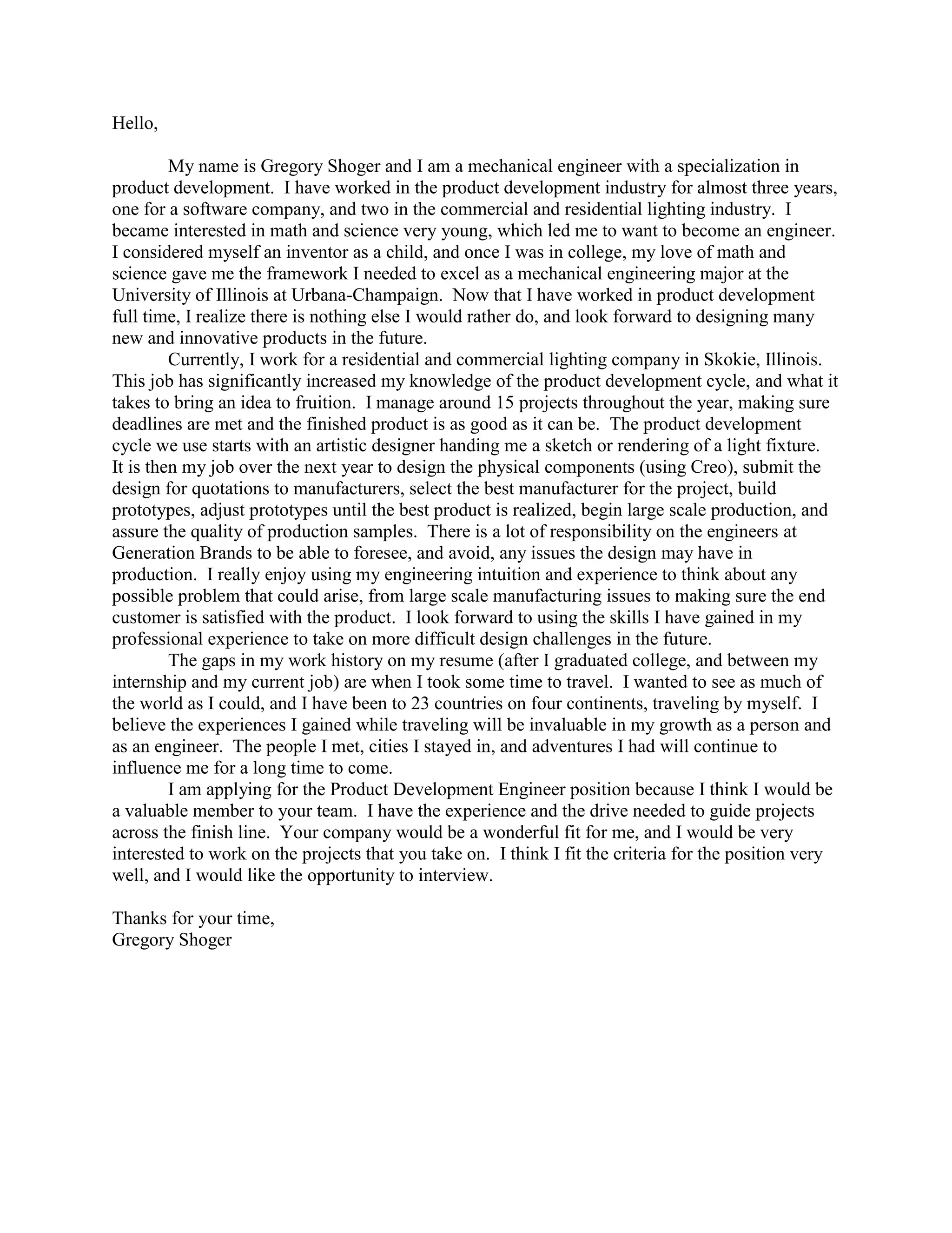 Cover Letter | PDF | Business | Business and Finance