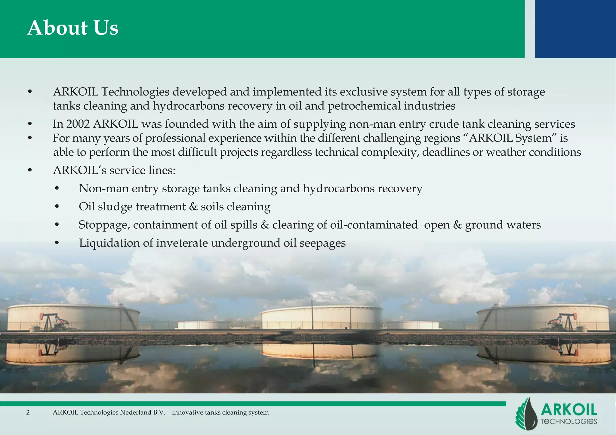 ARKOIL Technologies_oil tank cleaning_final | PDF