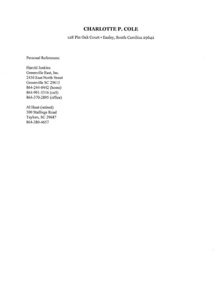 Charlotte Cole Resume 2016 | PDF