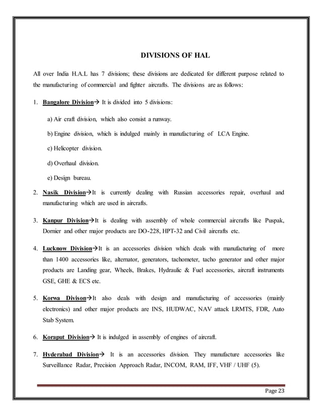 HAL Report | DOCX | Aviation Industry | Industries