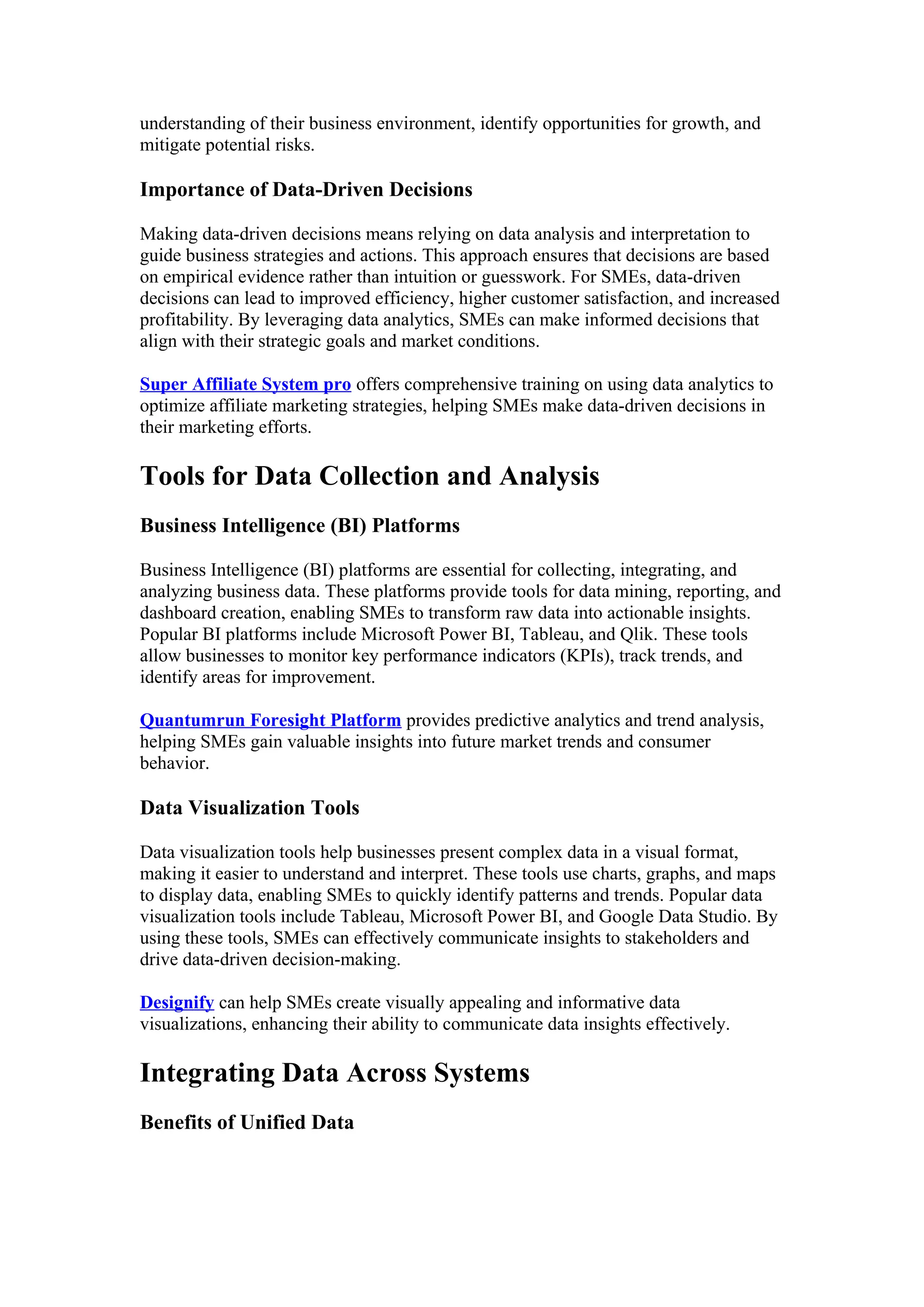 Leveraging Data Analytics With Integrated Digital Solutions For Sme Growth Pdf