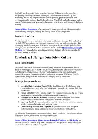 Leveraging Data Analytics with Integrated Digital Solutions for SME ...