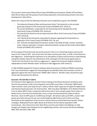 ECOWAS | PDF | War and Conflicts