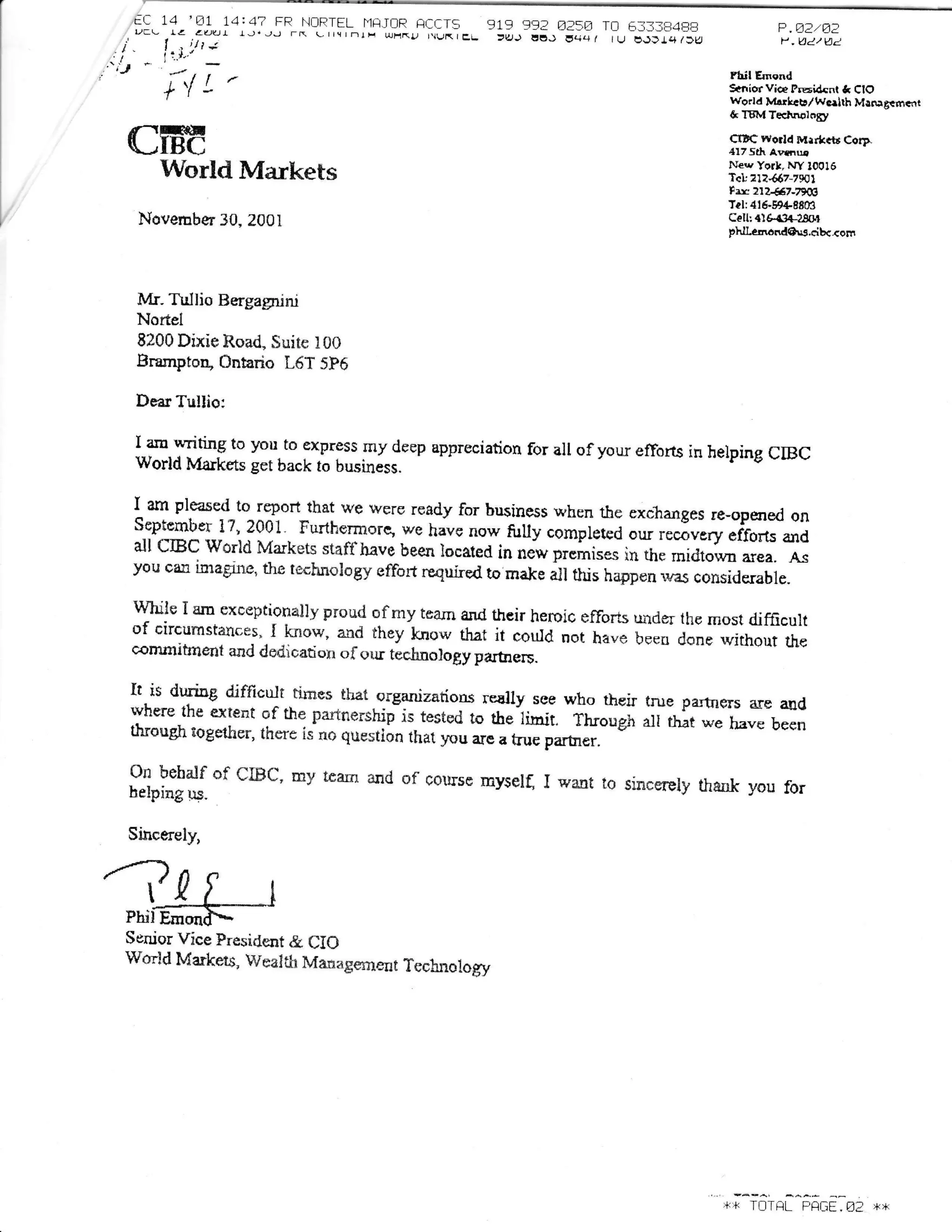 cibc letter of appreciation | PDF