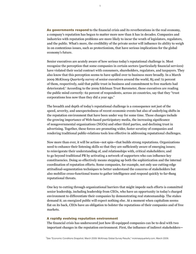 Rebuilding corporate reputations | PDF