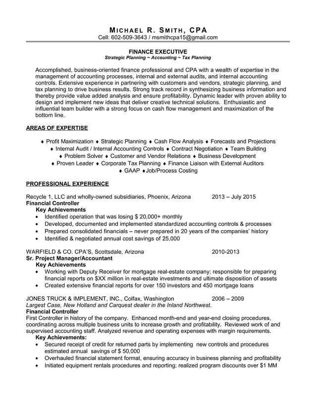 SMITH, MICHAEL RESUME 8-10-15 | PDF