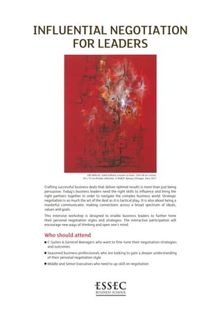 Influential Negotiation Skills | PDF