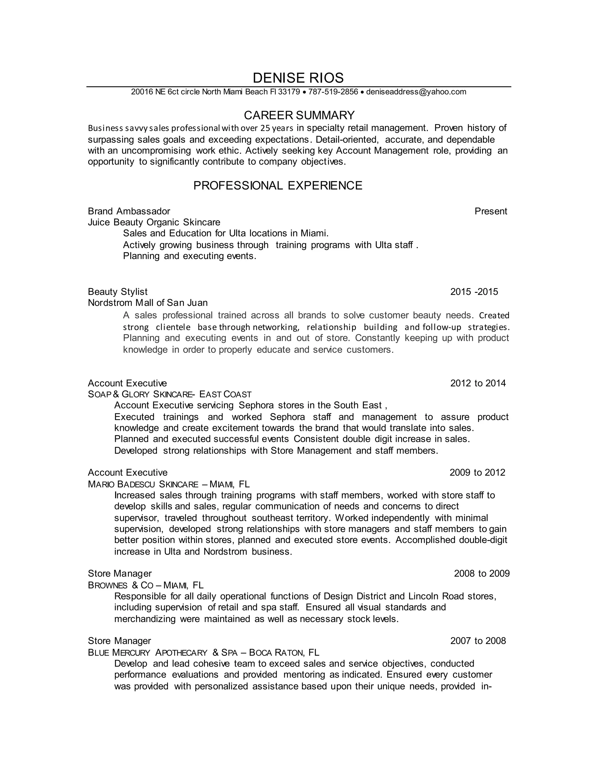 DENISE RIOS Resume 2016 | DOCX