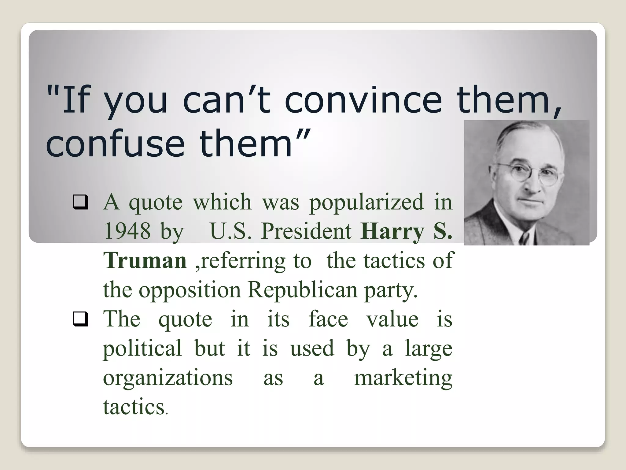 CONVINCE CONFUSE | PPTX