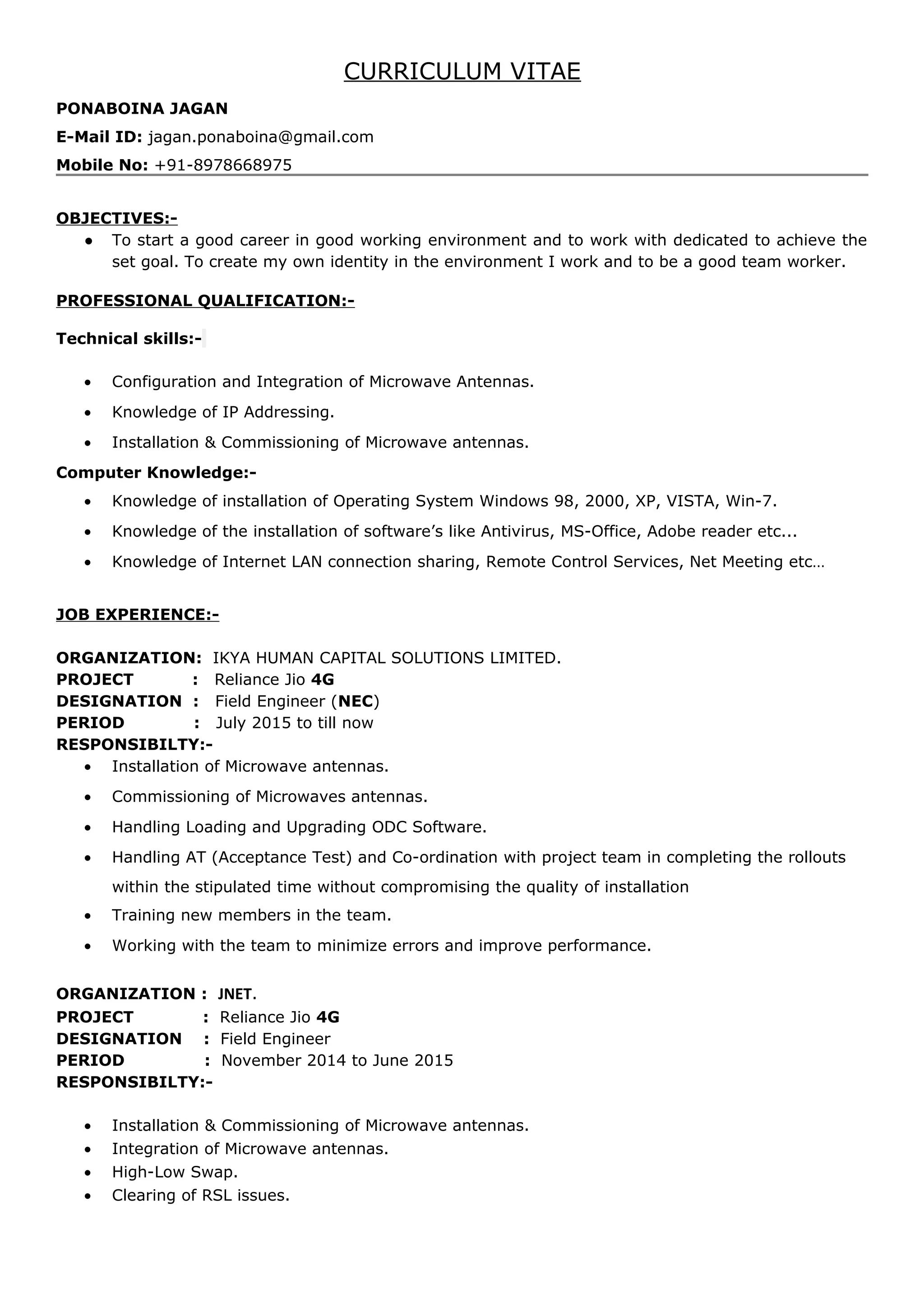 New Pj Resume | PDF