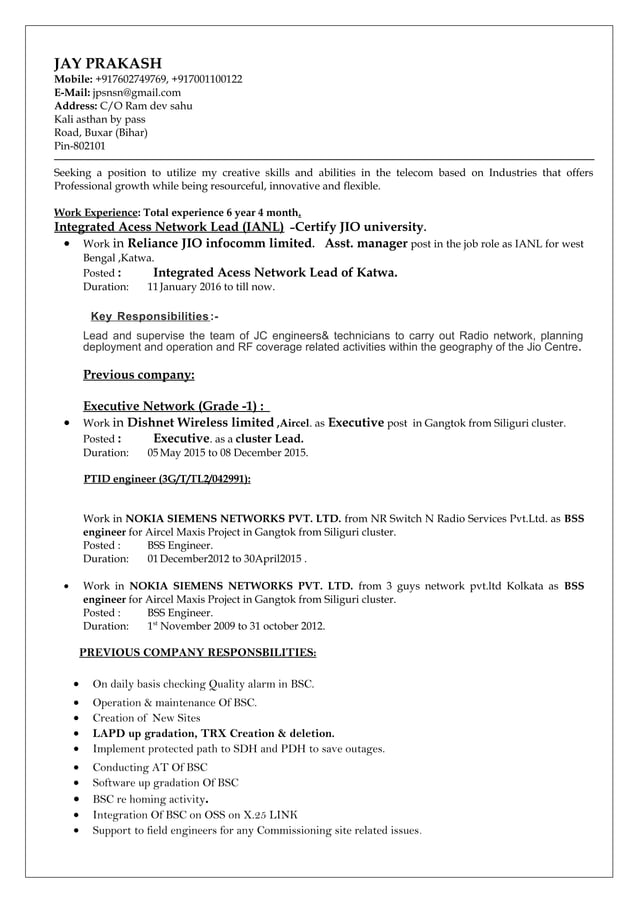 jay prakash_Resume | PDF
