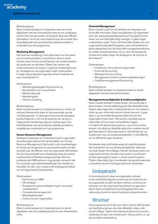 Bedrijfskunde post-hbo 1 jarig traject | PDF