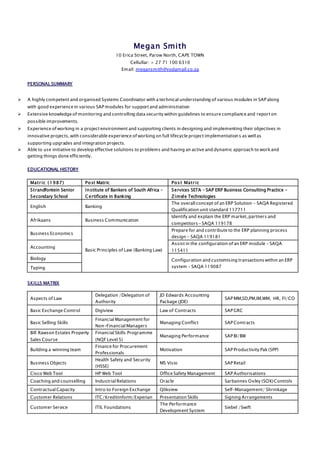 Megan Smith CV June 2016 | PDF