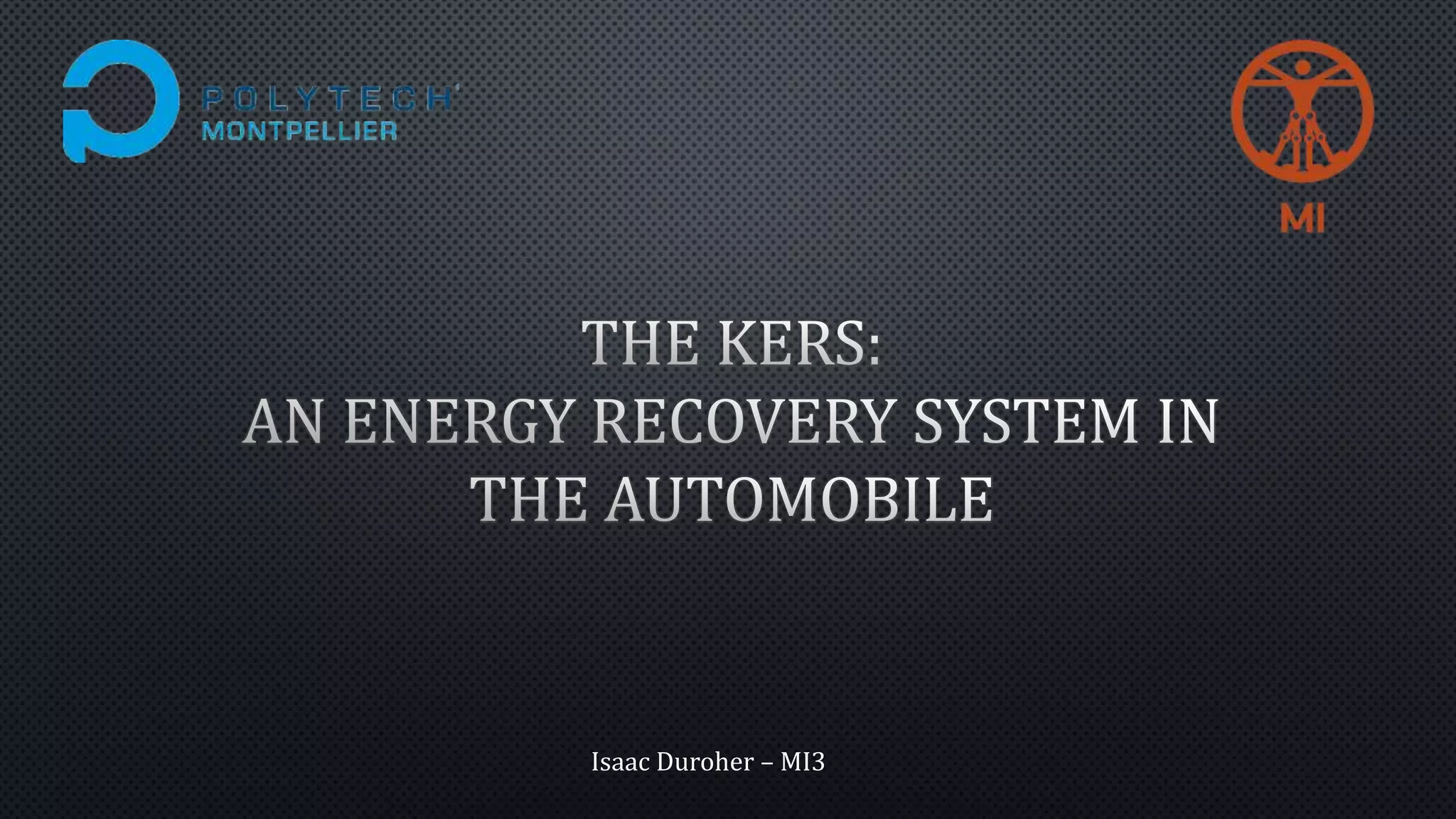 Energy recovery systems in automobile | PPT