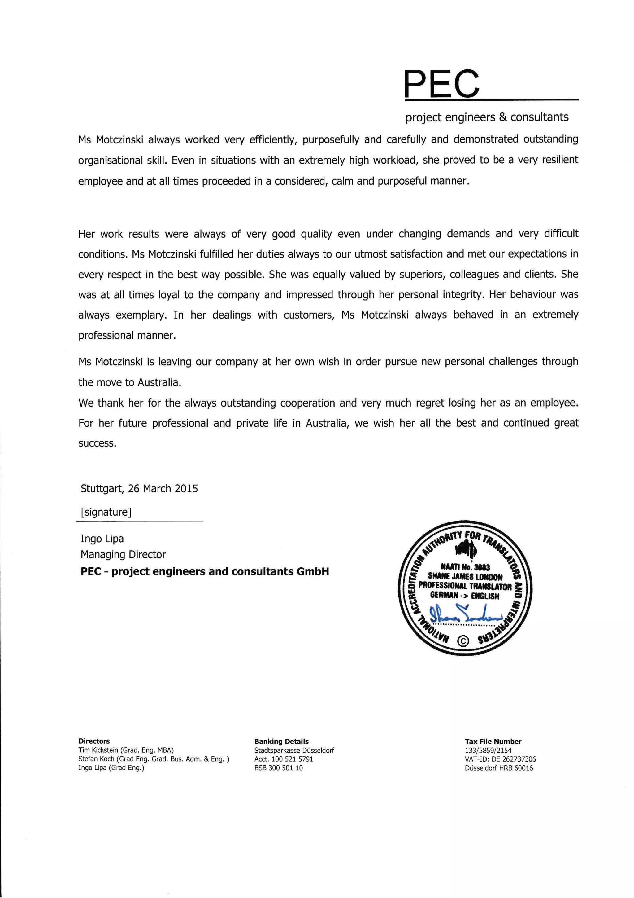 work reference PEC and Daimler AG | PDF