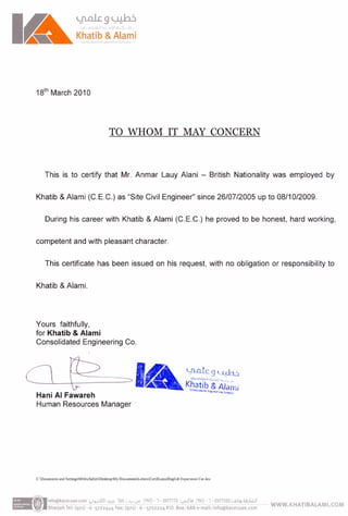 WORK EXPERIENCE CERT-K&A | PDF