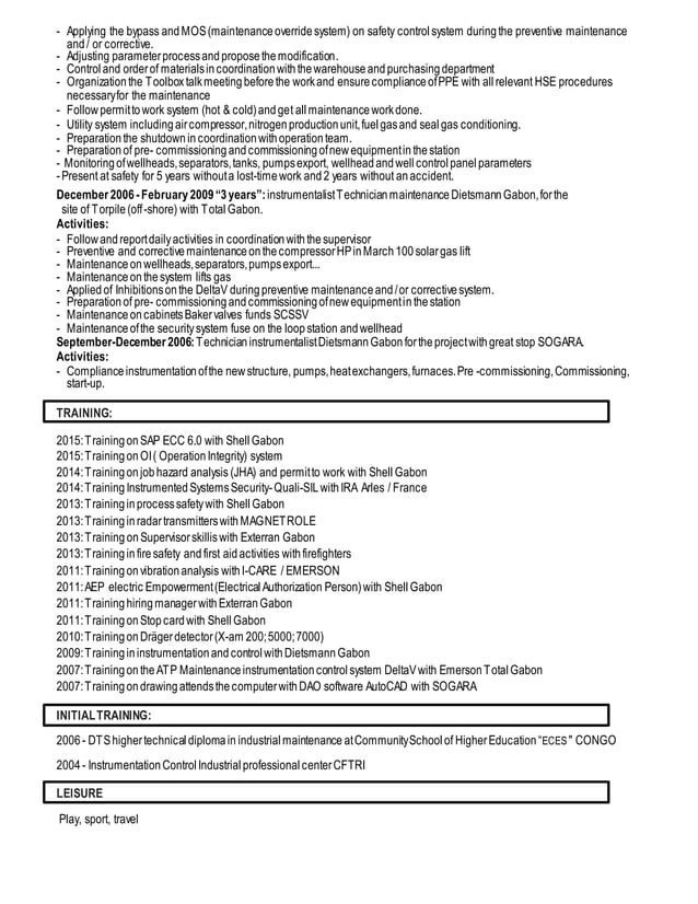 Jean Claude MBOUNGOU ENGLISH CV | PDF