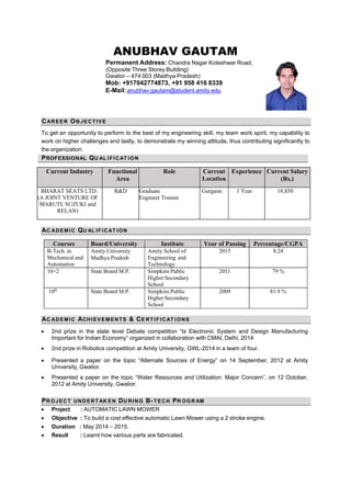 ANUBHAV GAUTAM RESUME updated | PDF