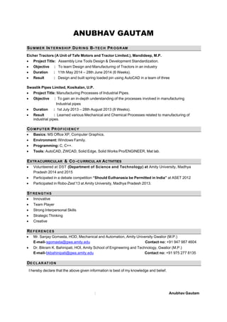 ANUBHAV GAUTAM RESUME updated | PDF