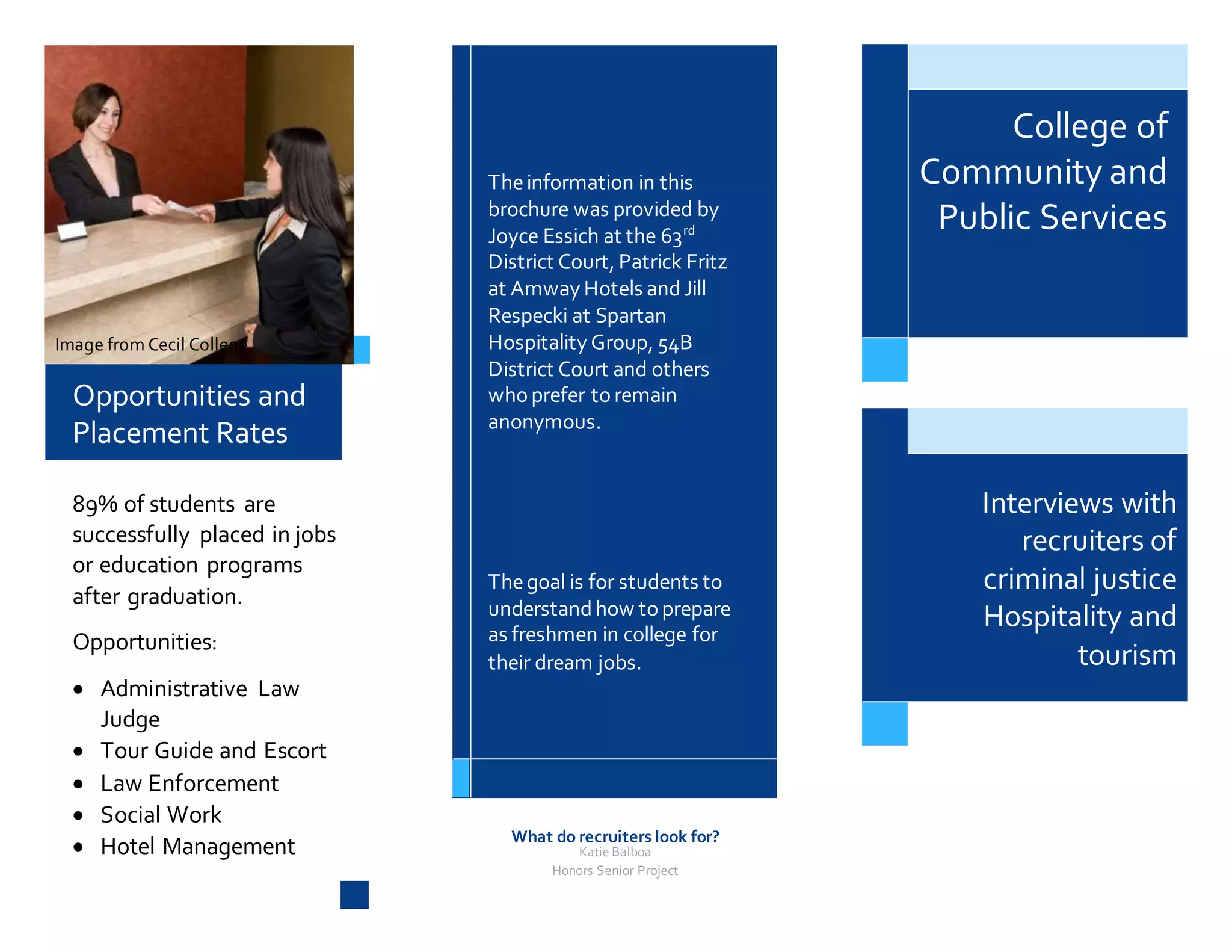 Honors Project Brochure-College of Community and Public Services | PPT