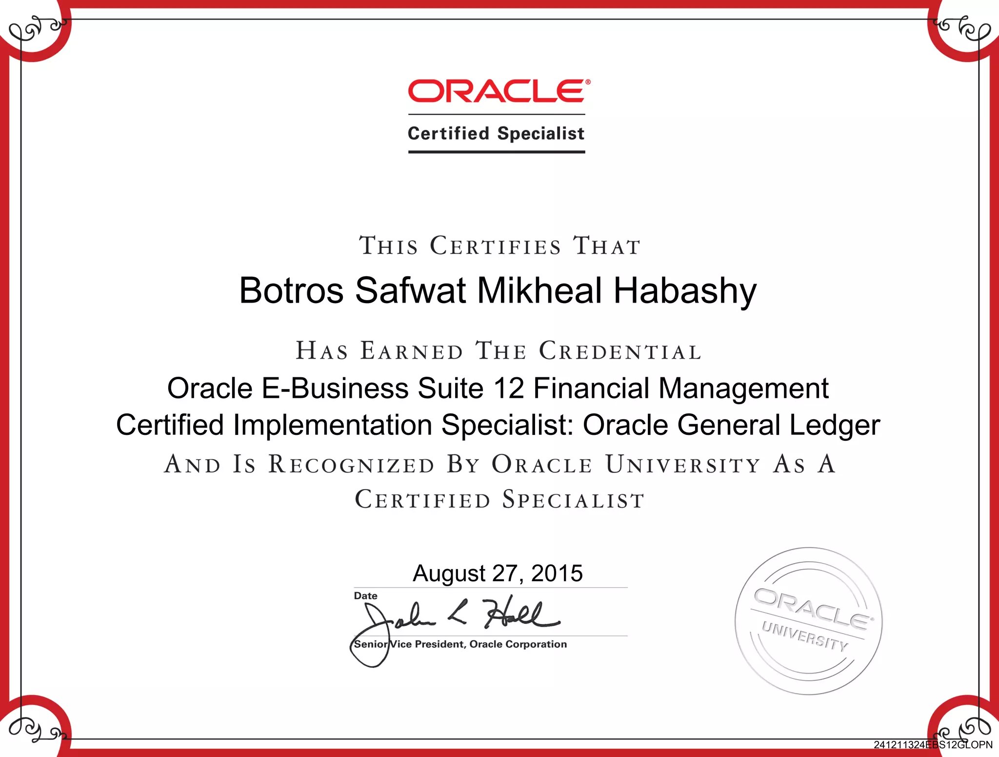 Oracle certifed specialist | PDF