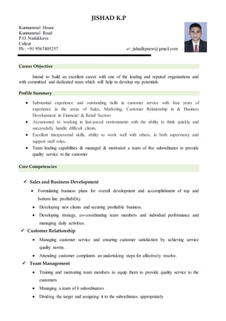 Jishad K.P- C.V- Sep-15 | DOCX