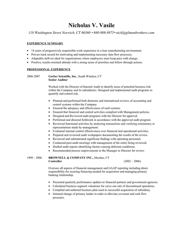 Vasile Nicholas Resume | PDF