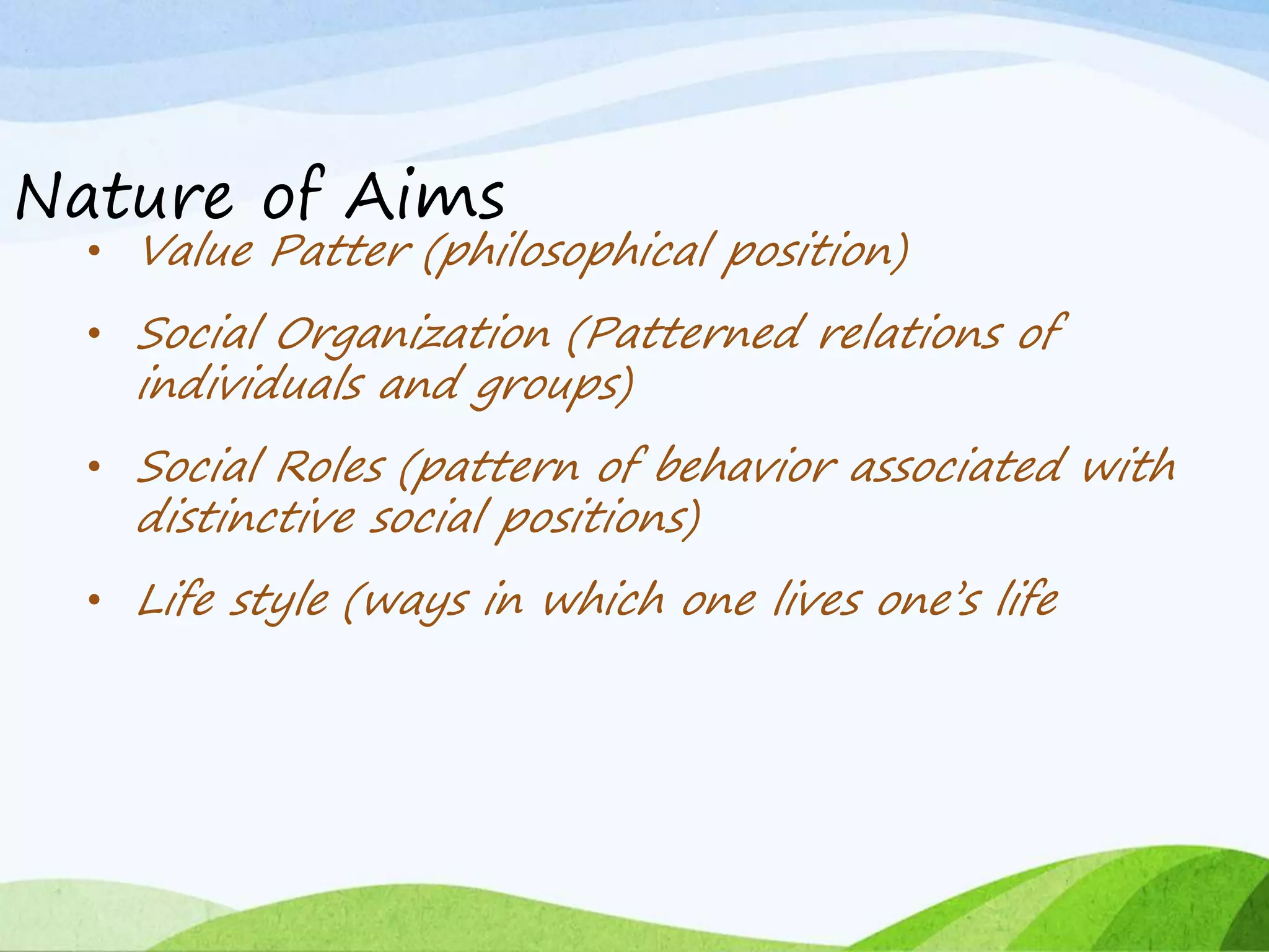 Aims Goals Objectives of Education in Curriculum (8603) | PPTX