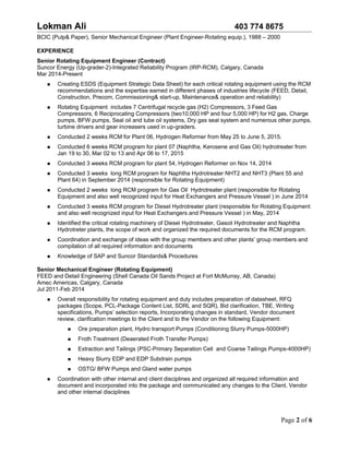 Lokman's Resume-Rotating Equipment | DOC