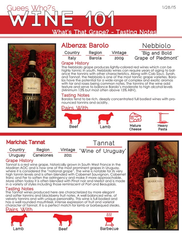 Wine 101 Tasting Notes | PDF