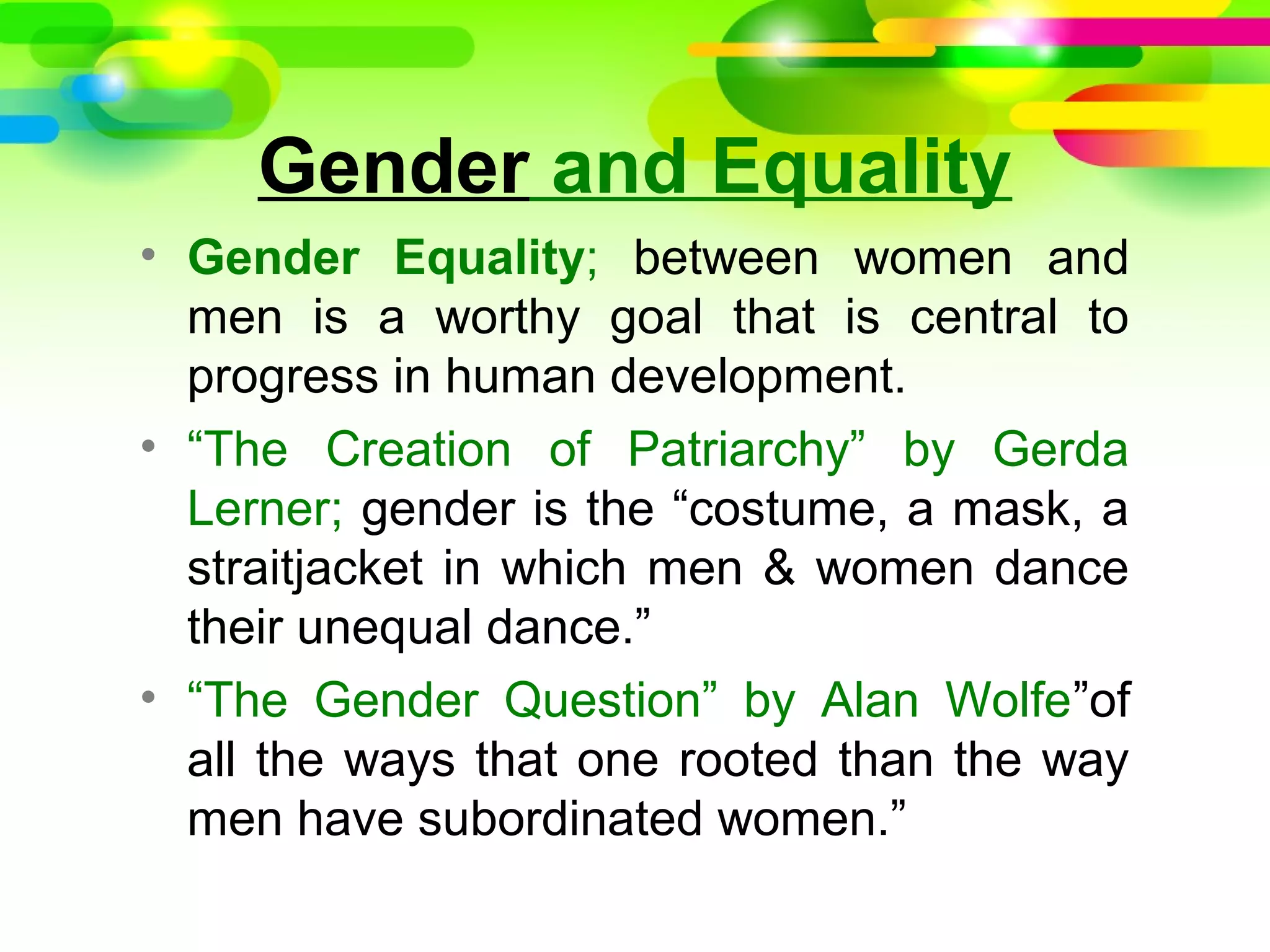Kuliah 9 gender and development | PPT